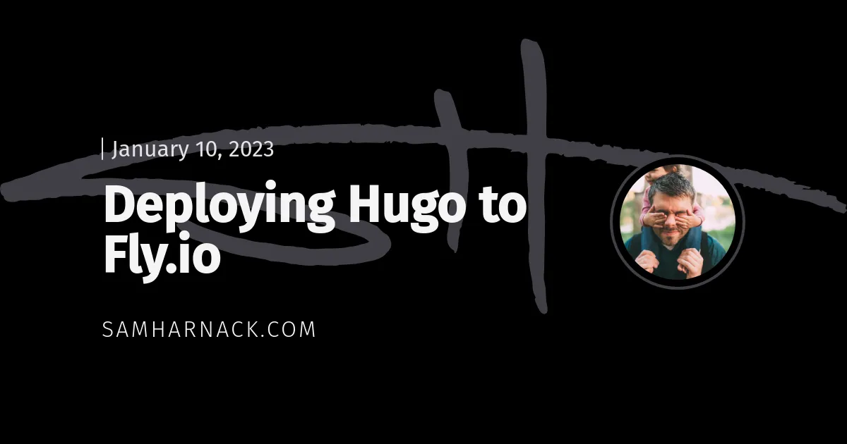 Deploying Hugo to Fly.io Deploying Hugo to Fly.io